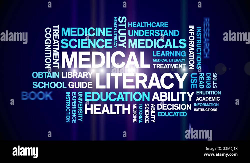 Medical Literacy animated word cloud,animation kinetic typography ...