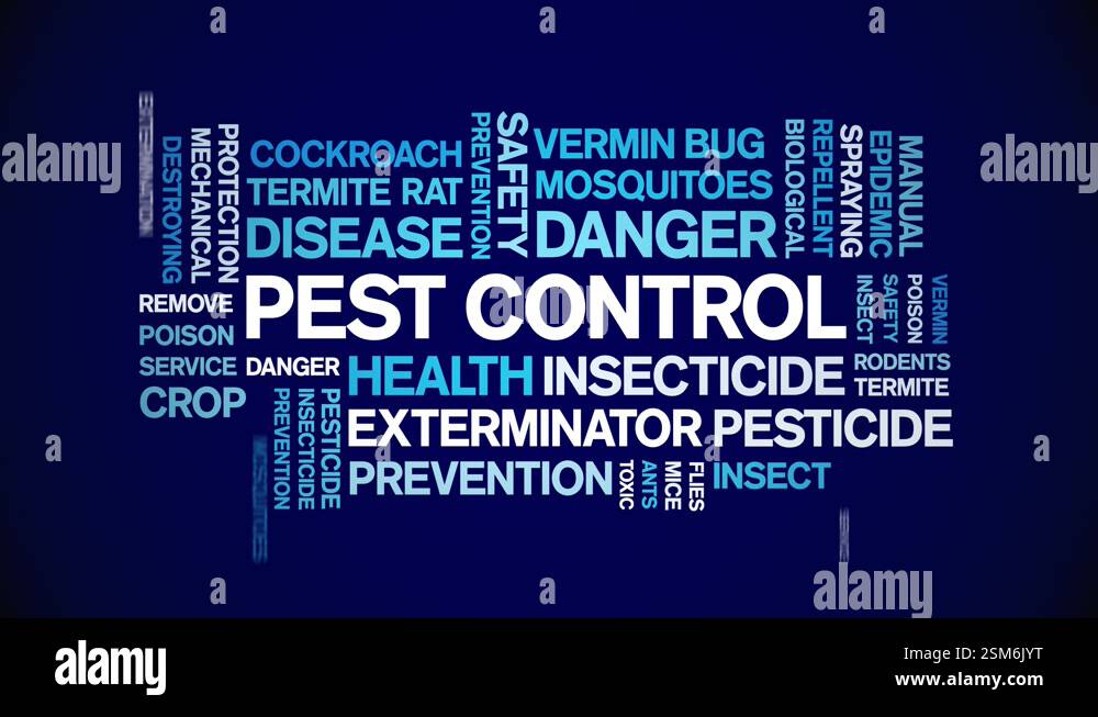 Pest Control animated word cloud,animation tag kinetic typography ...