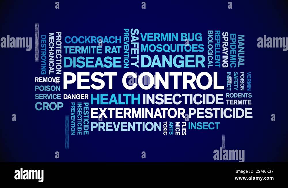 Pest Control animated word cloud,animation tag kinetic typography ...