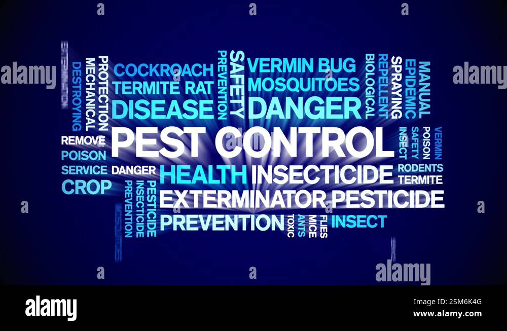 Pest Control animated word cloud,animation tag kinetic typography ...