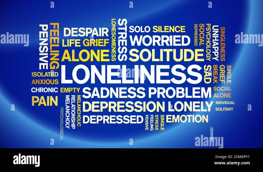 Loneliness animated word cloud,animation text kinetic typography ...