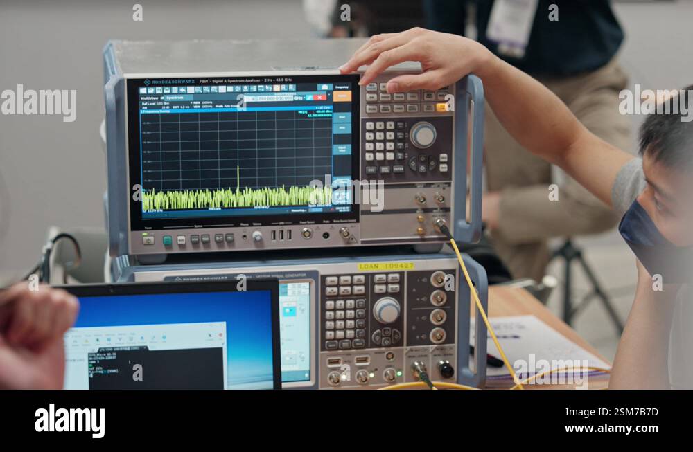 Students Operating Oscilloscope Machine During Engineering Workshop ...