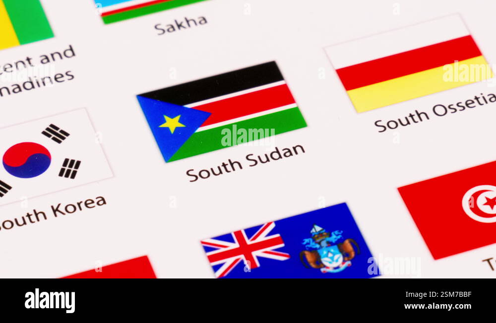 Images of some flags and in alphabetical order the names of the ...