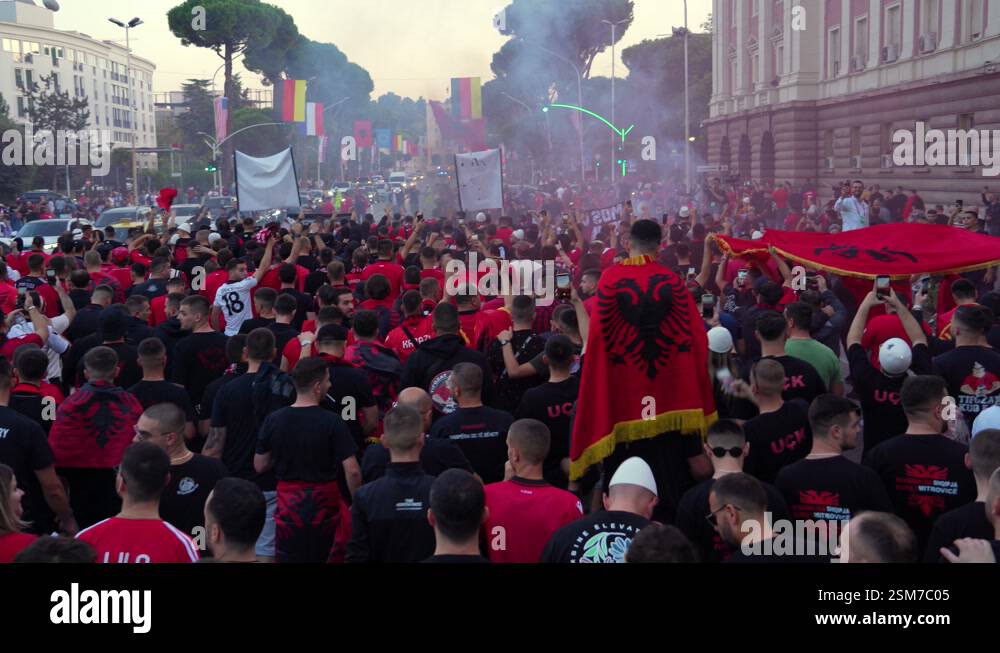Albanian Football Fans Unite: Energetic Crowds Gather, Cheer on the ...