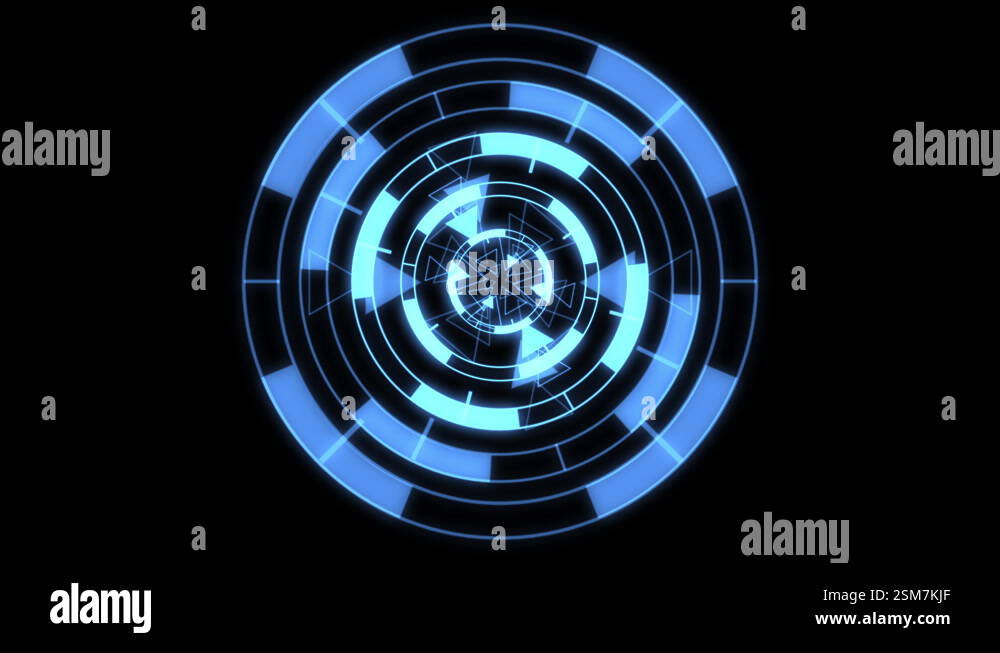 Circle Triangle VJ Loop Blue Ripple M Animation Background Stock Video ...
