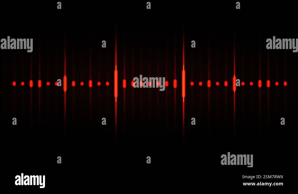 Sound wave black music track stereo signal form Stock Videos & Footage ...