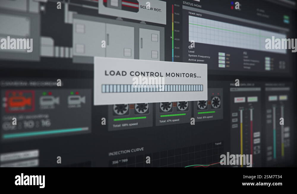 Production line monitoring system user interface used at the industrial factory Stock Video ...