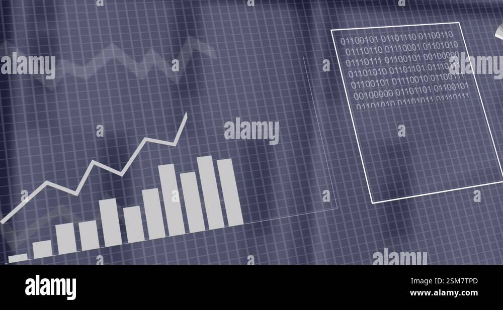 Animation Of Interface With Statistical Data Processing Against Empty