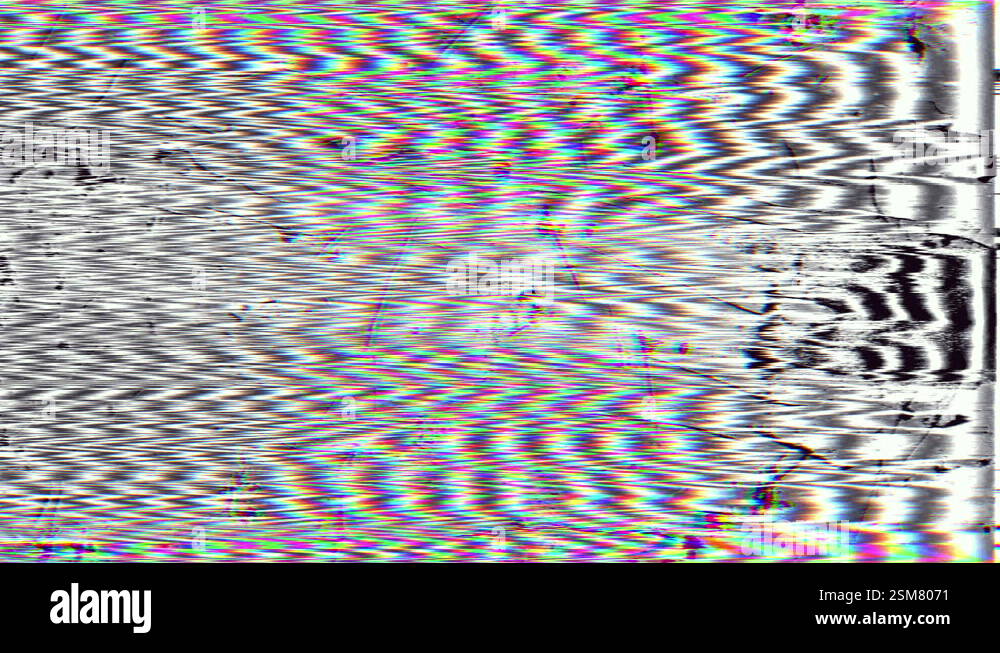 Abstract TV Screen Noise with Analog Artifact and Flickering Static ...