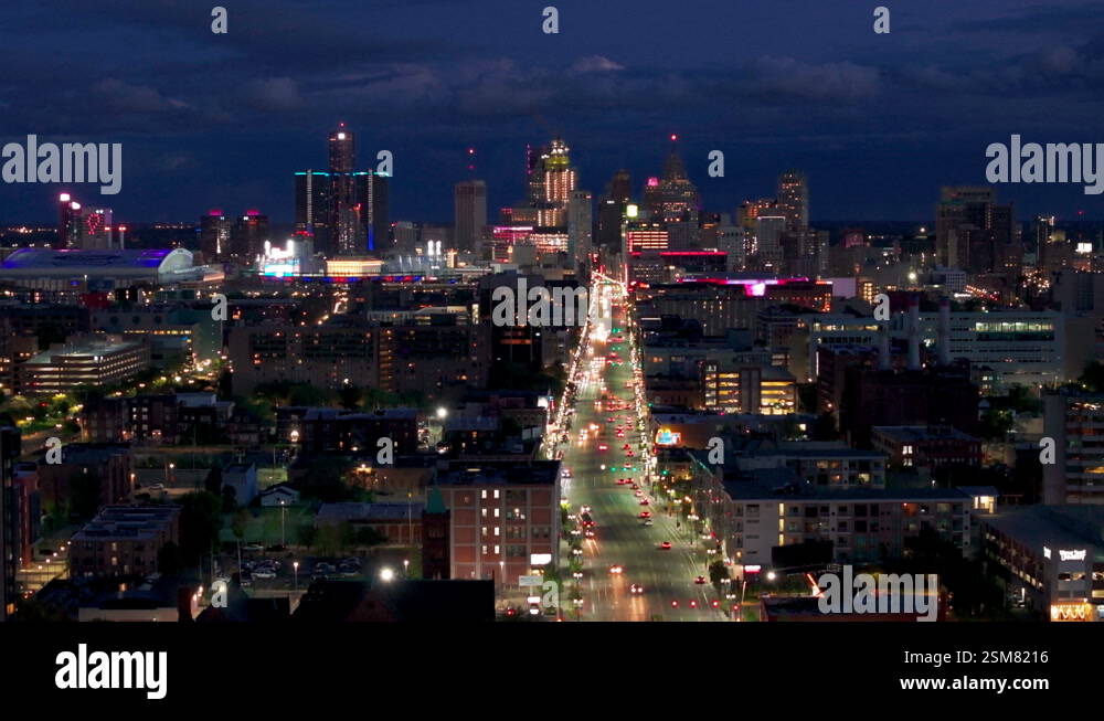 Downtown detroit night Stock Videos & Footage - HD and 4K Video Clips ...