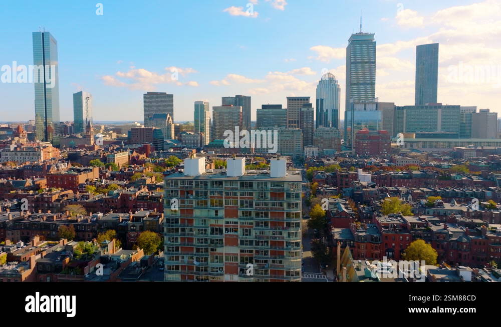 Boston, MA Aerial of Boston Skyline 4K (Apple ProRes 422HQ Stock Video ...