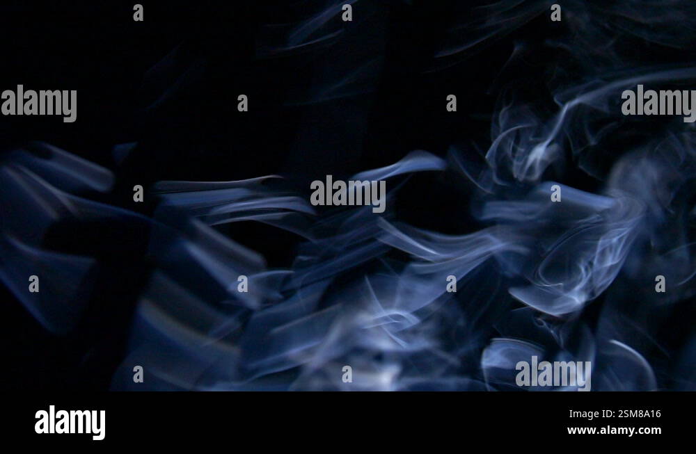 Abstract white clouds of smoke, blue fog, steam, mist texture with ...