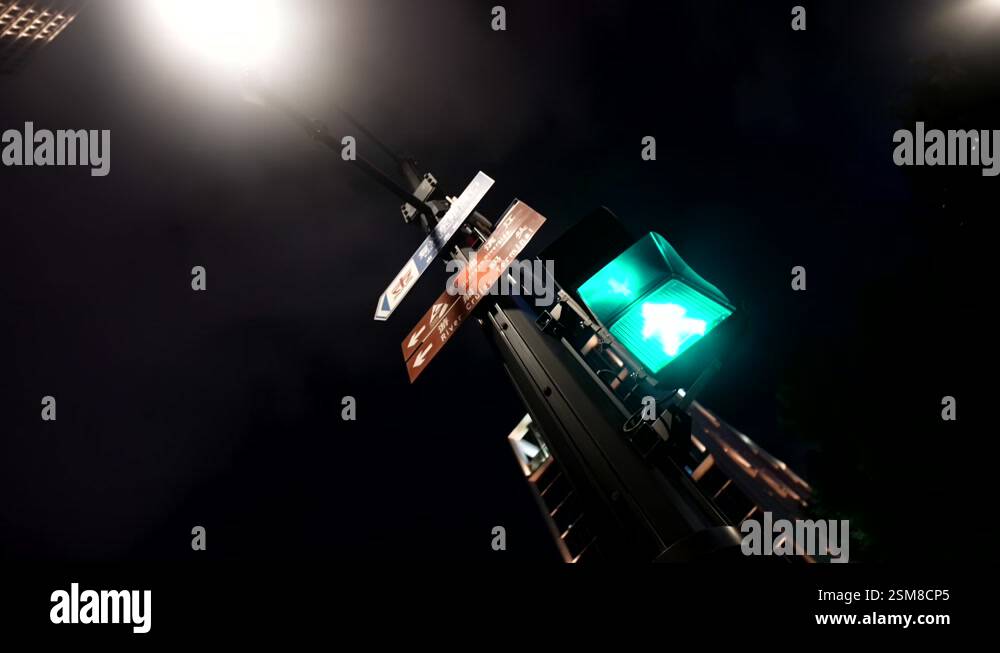 traffic light and road signs in big Asian town, Chinese megapolis in ...