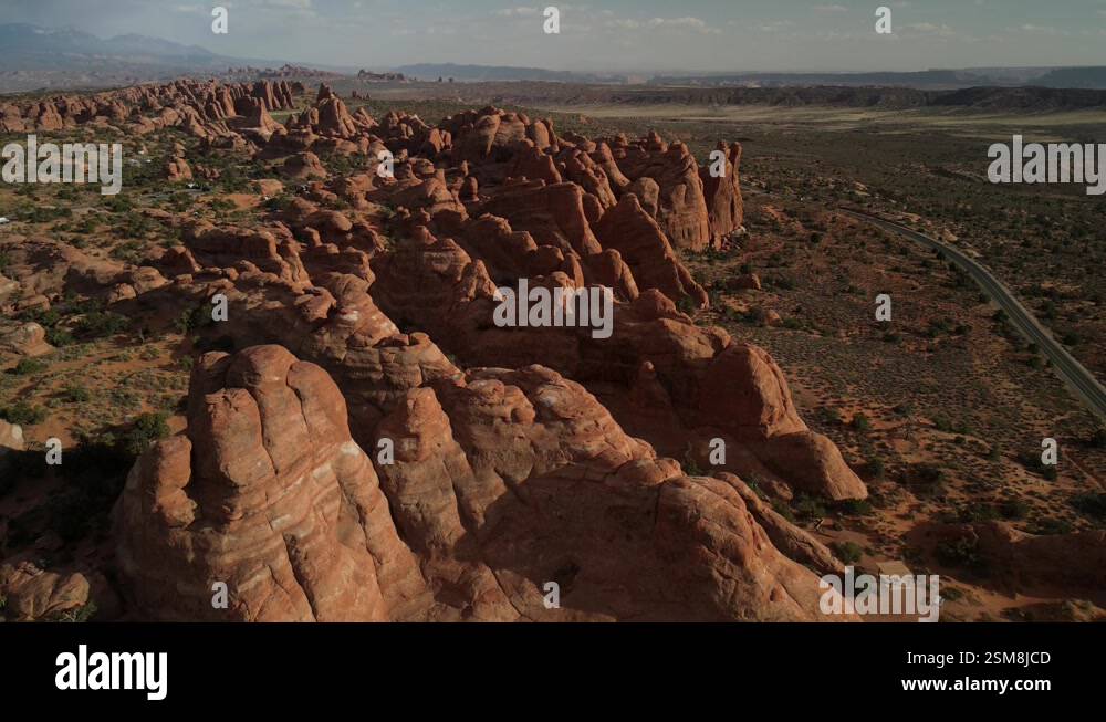 Detailed view of the various shapes and sizes of the sandstone ...