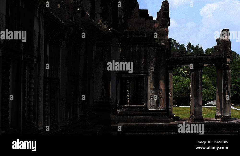 Angkor Wat Temple Exterior 30 FRPS HD 5 sec Stock Video Footage - Alamy