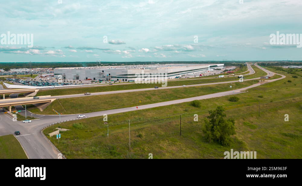 Tesla Gigafactory in Austin Texas. Giga Austin EV factory produce the ...