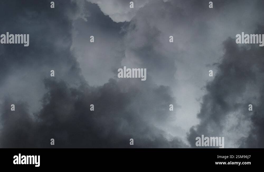 view of a thunderstorm inside a thick cumulonimbus cloud 4k Stock Video ...
