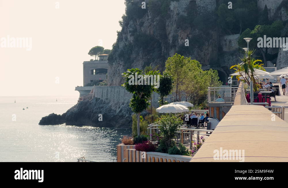 Monaco, Monte Carlo, 25 October 2022: a huge embankment on the pier in ...