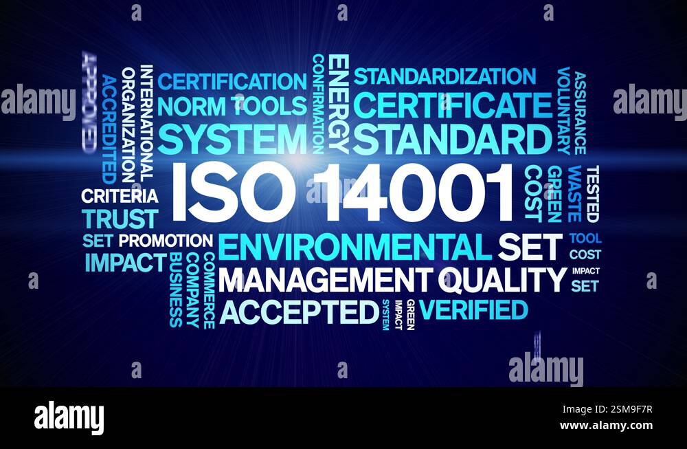 iso 14001 animated word cloud,animation tag kinetic typography seamless ...