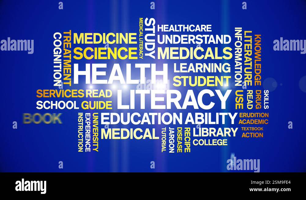 Health Literacy animated word cloud,animation kinetic typography ...