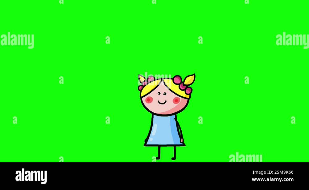 Anka cartoon kid character moves isolated ball play Stock Video Footage ...