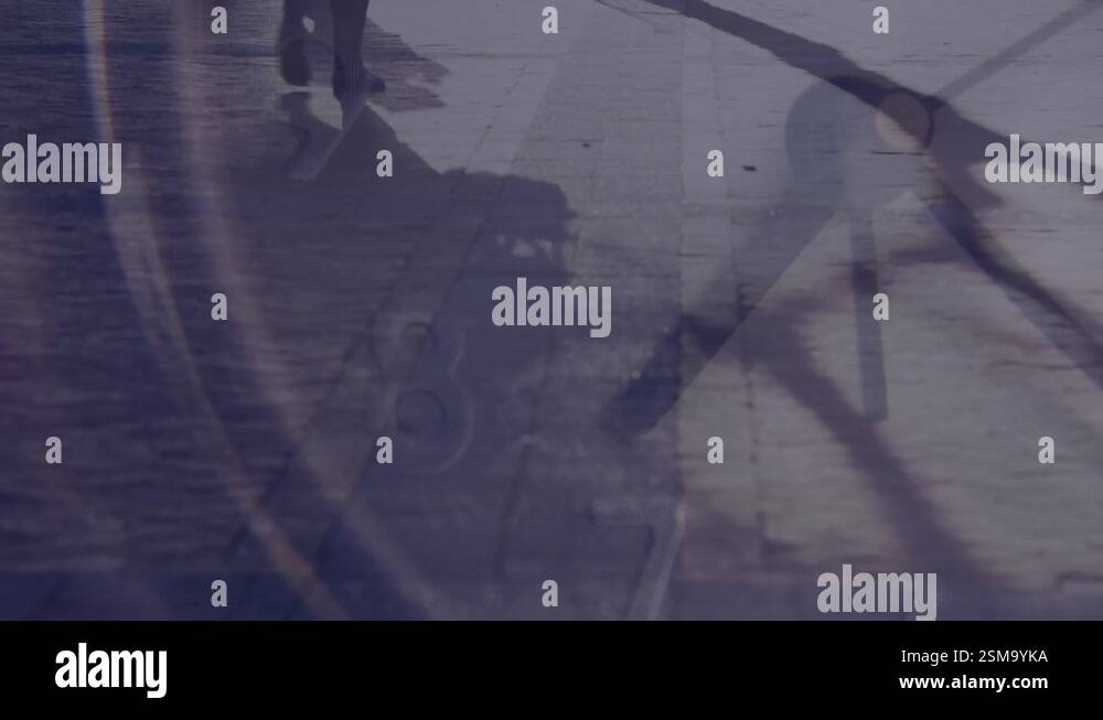 Animation of clock ticking over city background Stock Video Footage - Alamy