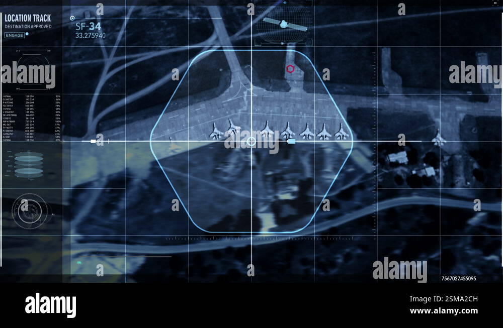 Military Air Base Location Track By Modern Radar Analysis System ...