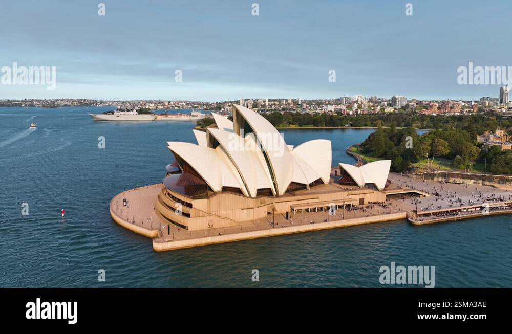 Aerial View Of Sydney Opera House, Famous Landmark In Australia Stock ...