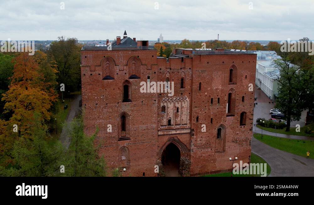 Tartu Toomkirik church ruins on Toome hill Stock Video Footage - Alamy