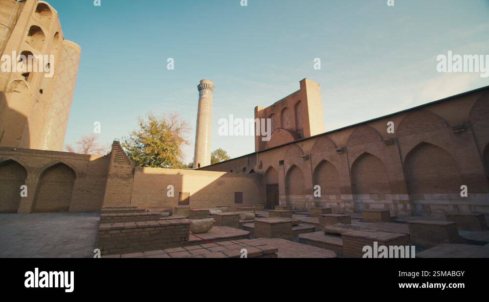 Inside of Samarkand Uzbekistan Bibi Khanum Mosque that built by ...