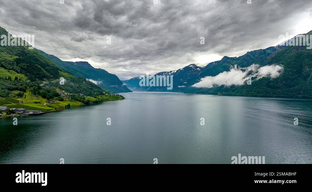 Beautiful Hardangerfjord, the fifth longest fjord in the world ...