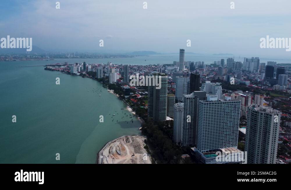 Skyscrapers and high rise buildings in the city of Penang, Malaysia ...