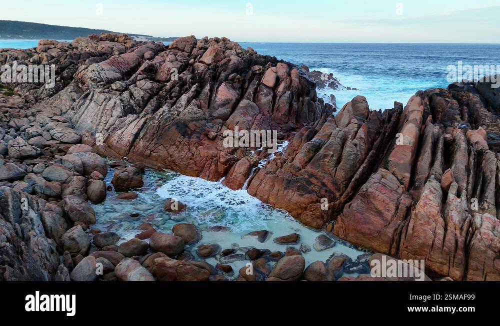 Ocean Rockpool along the coastline of Margaret River in Western ...