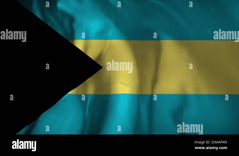 Bahamas flag waving animation, official colors. Bahamas Flag Close Up ...