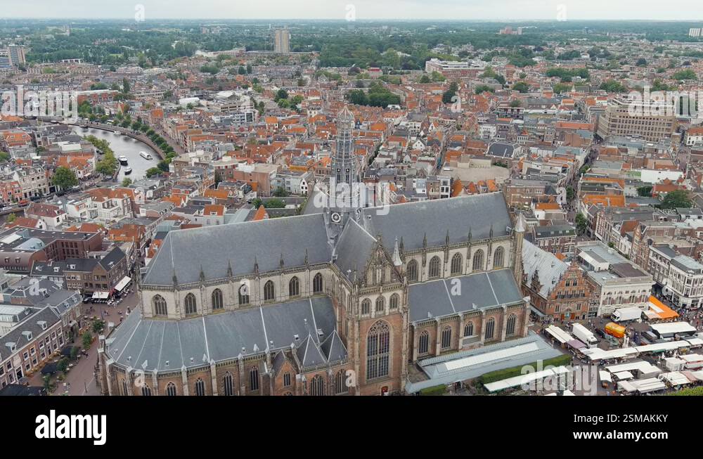 Haarlem, Netherlands. The Church of St. Bavo is a Gothic temple ...