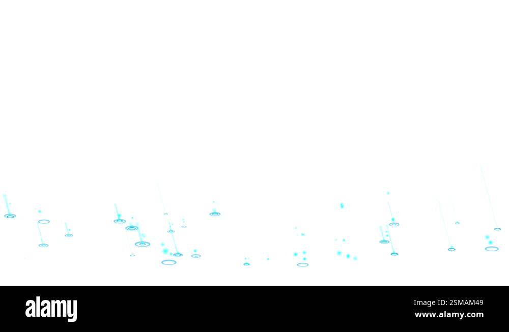 Falling rain drops motion graphics with plain white background Stock ...