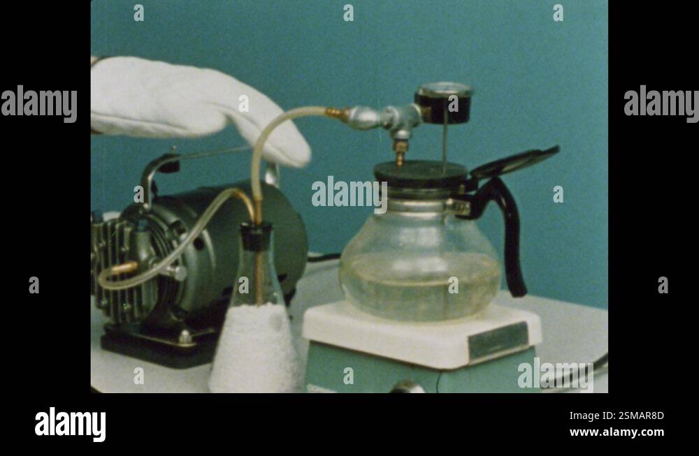 1980s: Person makes mark where dial is pointing. Science experiment ...