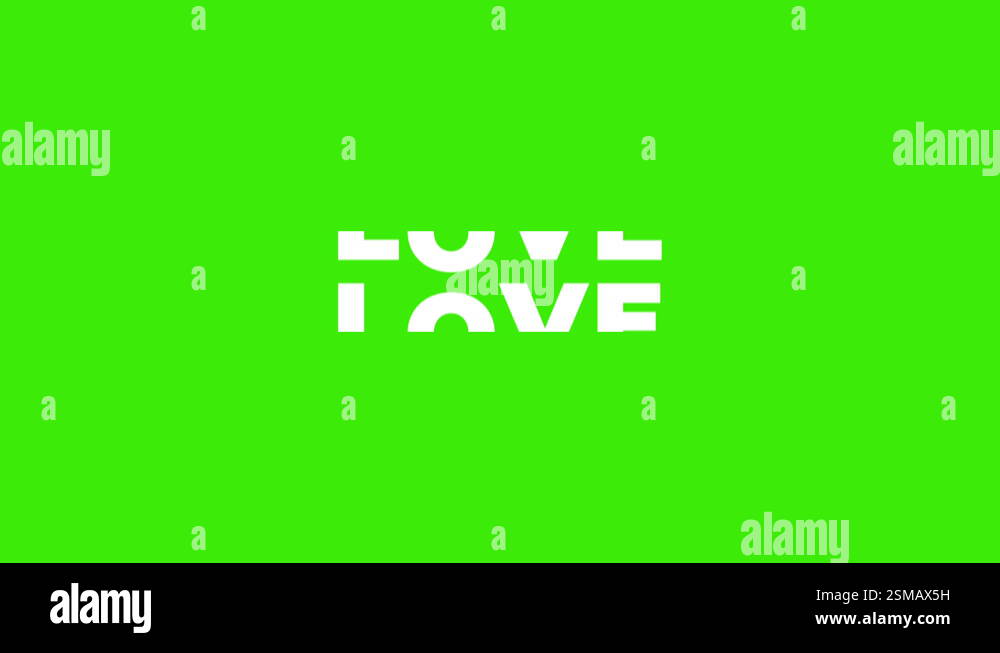 Love text Animation slot machine effect on a green screen Stock Video ...