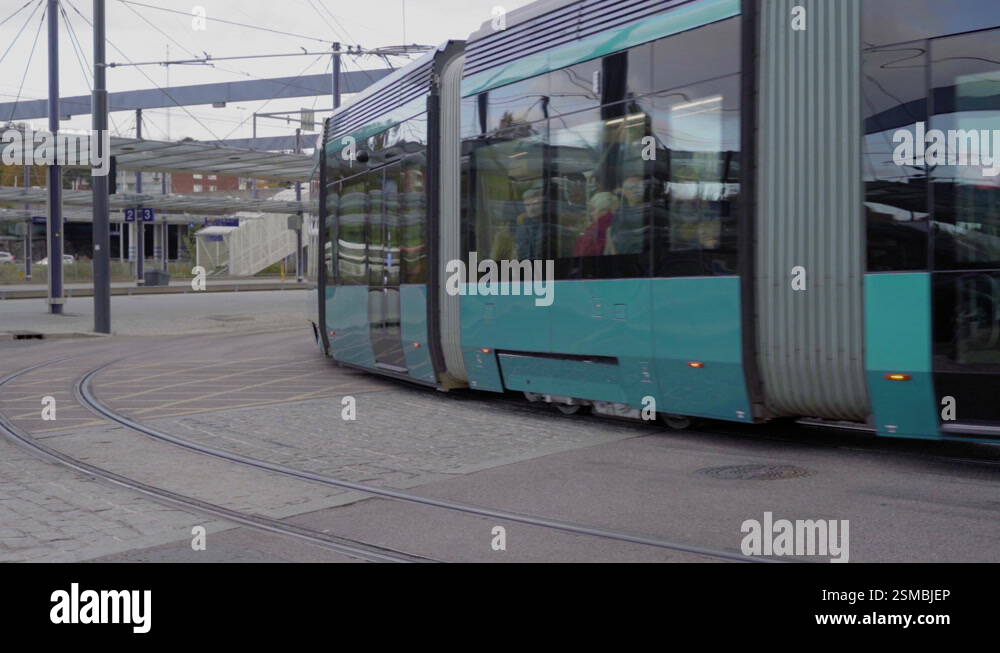 Helsinki Public Transportation, HSL Tram Light Rail Moving Between ...