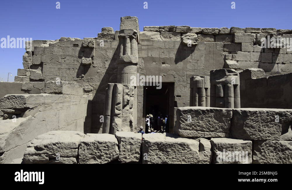 Luxor Temple building from outside. Ancient temple building in Egypt ...
