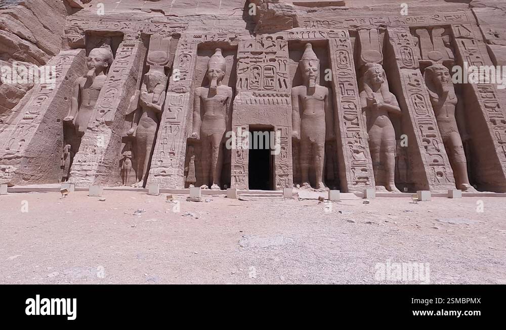 Walking Towards The Abu Simbel Temples Monument In Abu Simbel, Egypt Stock Video Footage - Alamy