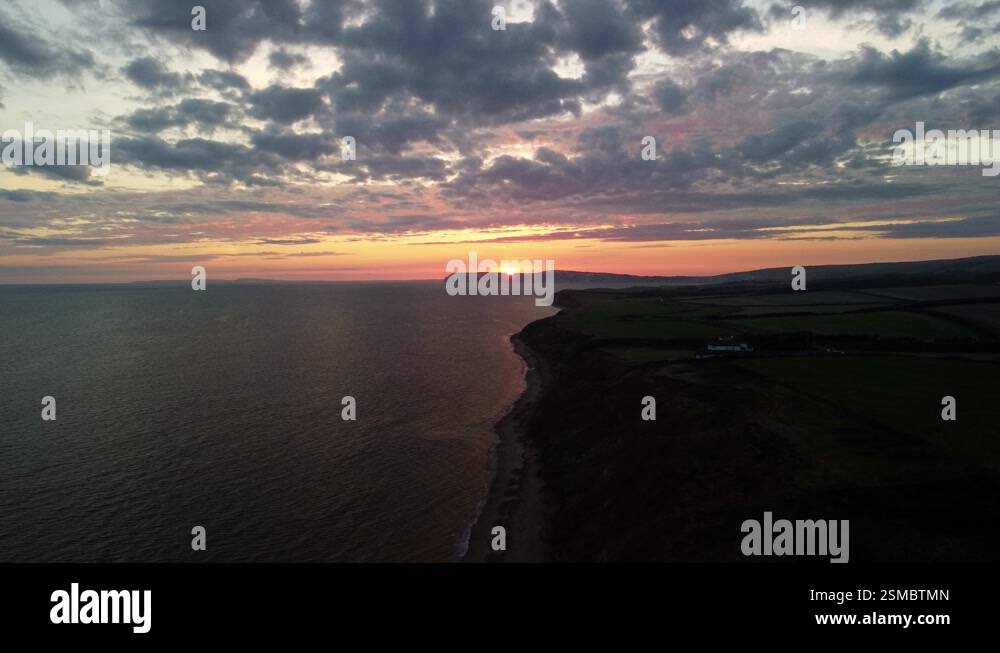Aerial 4K Drone footage of High Over the Isle of Wight Coast with the ...