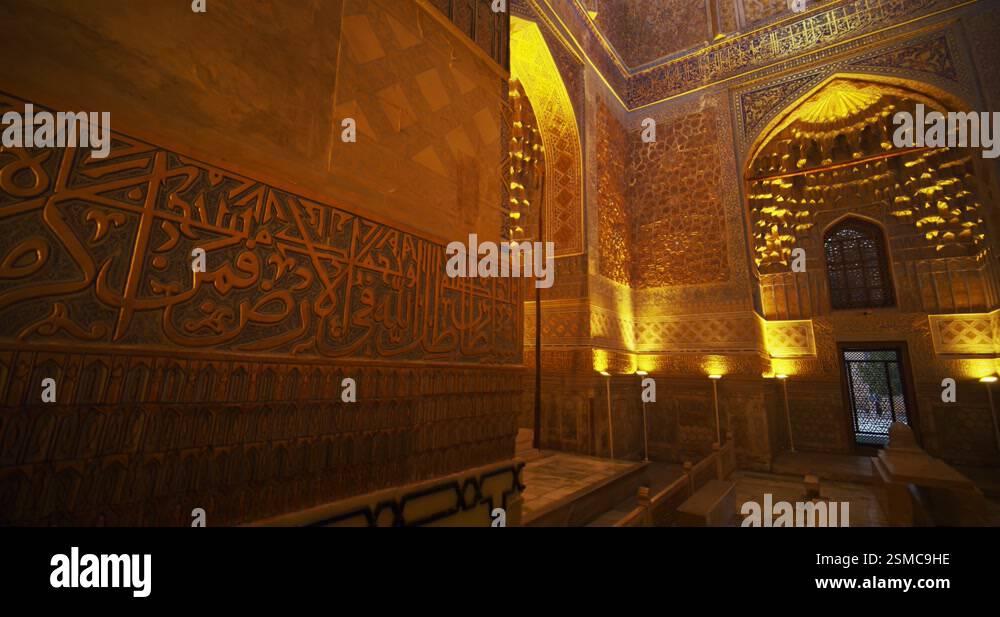 Inside of Samarkand, Amir Temur (Tamerlane) Mausoleum Uzbekistan built ...
