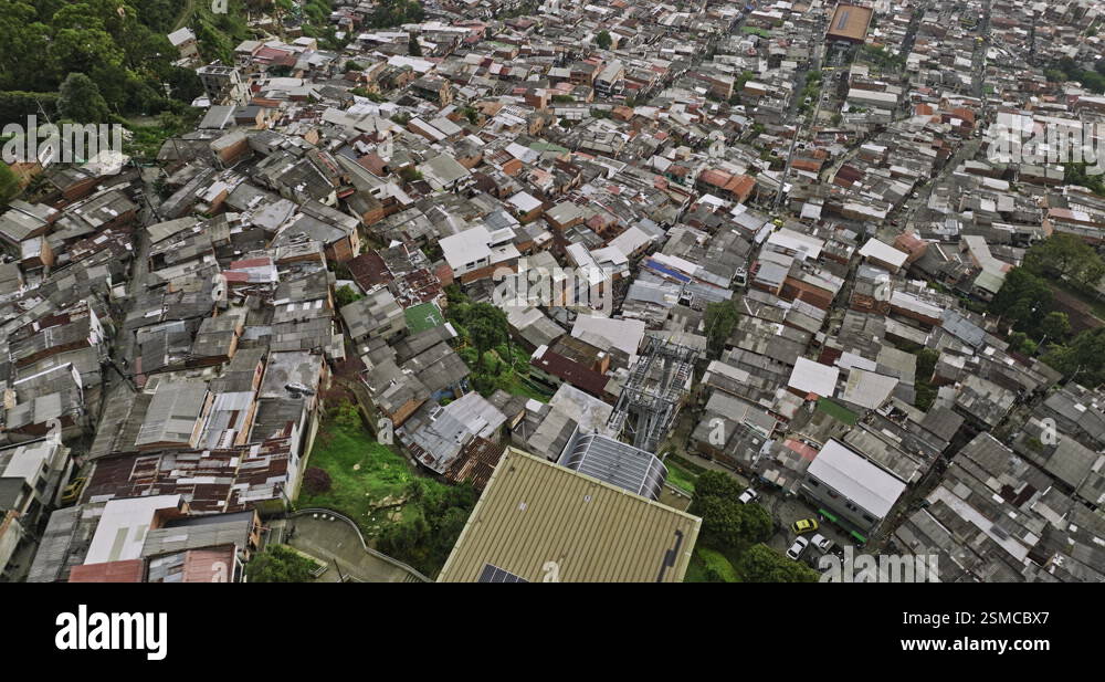 Medellin Colombia Aerial v52 birds eye view flyover 13 de noviembre ...