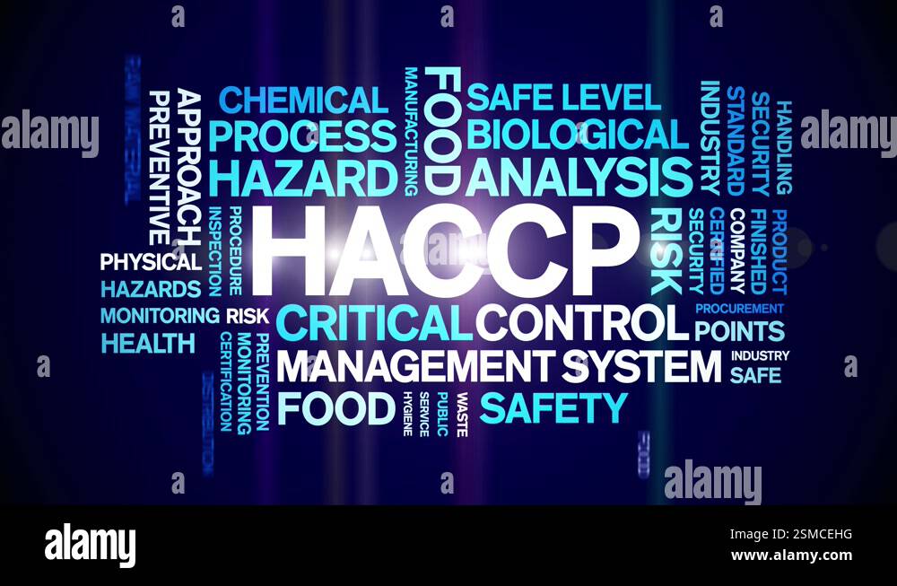 HACCP animated word cloud,animation tag text kinetic typography seamless loop Stock Video ...