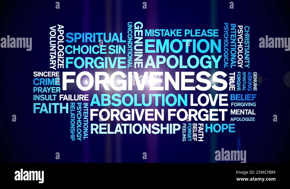Forgiveness animated word cloud,animation tag kinetic typography ...