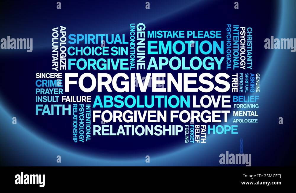 Forgiveness animated word cloud,animation tag kinetic typography ...