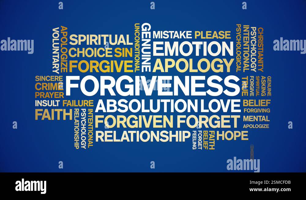 Forgiveness animated word cloud,animation tag kinetic typography ...