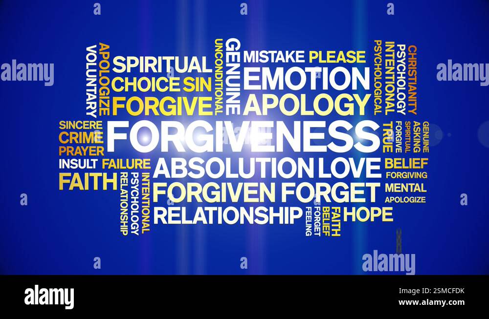 Forgiveness animated word cloud,animation tag kinetic typography ...