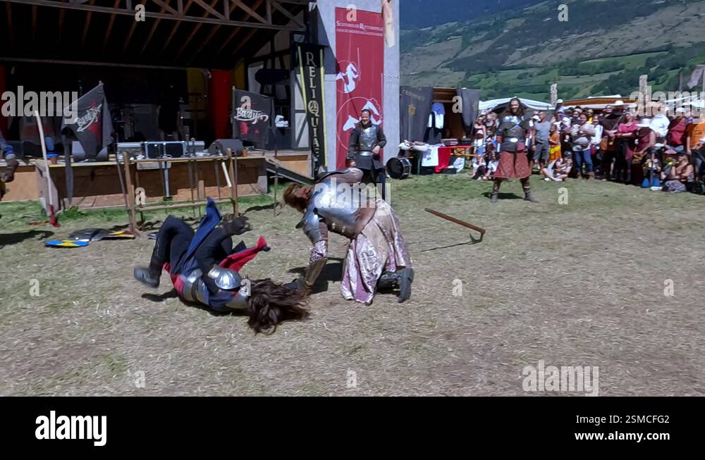 A fighting scene with weapons performed by Burdyri, a professional ...